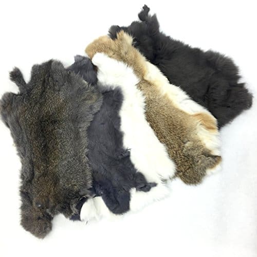 Assorted Bulk Craft Grade Rabbit Pelts (5 Pack) - Sewmall
