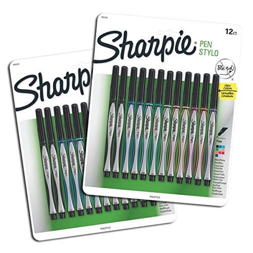 Sanford Sharpie Fine Point Pen Stylo, Assorted Colors, 24-Pack - Sewmall