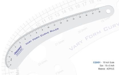 Linograph CQV01-Vary Form Curve Ruler (18″ Marking) 18″ x 5″ | Sewmall